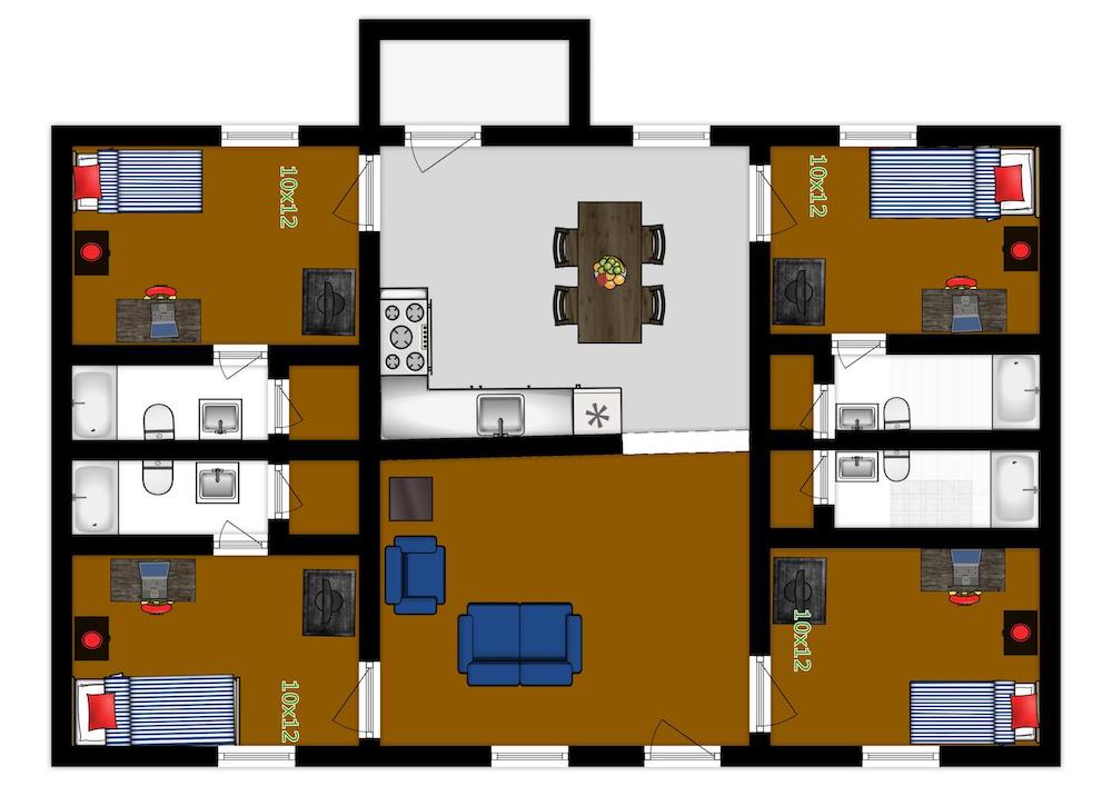 Courtyard North; Buildings S-V