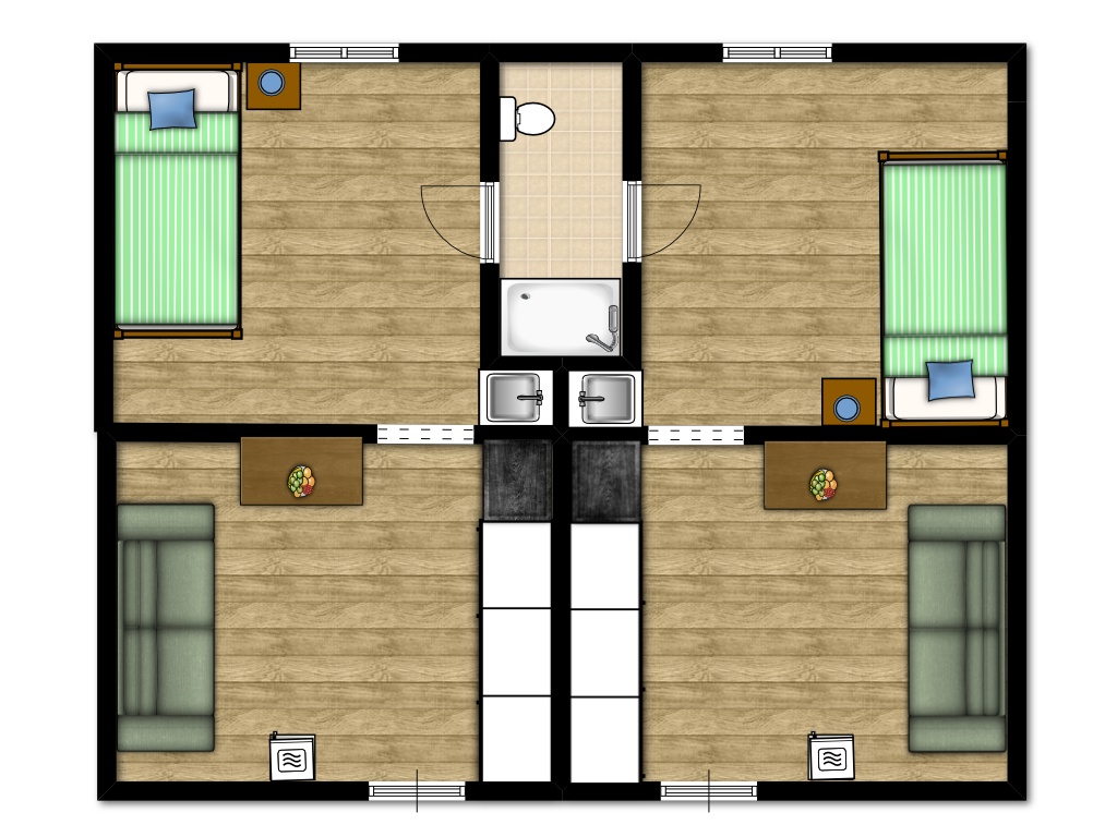 F Building; Clubhouse