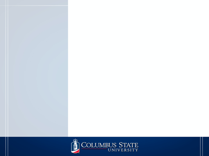 Slide template with bottom logo, left column